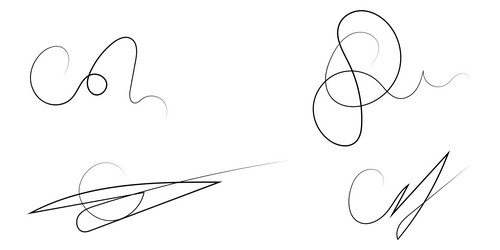 Fictitious handwritten signature isolated Vector Image