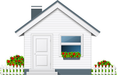 White planked house Royalty Free Vector Image - VectorStock