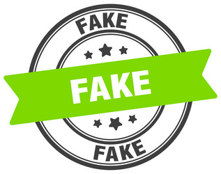 Fake stamp label on transparent background Vector Image