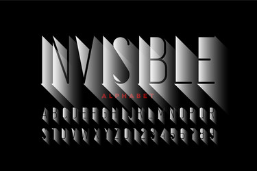 Invisible style font design alphabet letters Vector Image