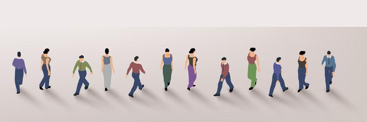Large group of people on white background people Vector Image