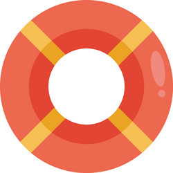 Donut float lifeguard Royalty Free Vector Image