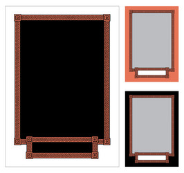 Wreaths and greek letters Royalty Free Vector Image