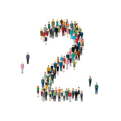 Large group of people in number 2 two form Vector Image