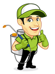 Pest control mascot cartoon Royalty Free Vector Image