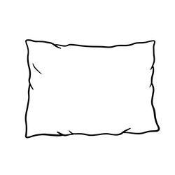 Pillow outline icon doodle sketch isolated Vector Image