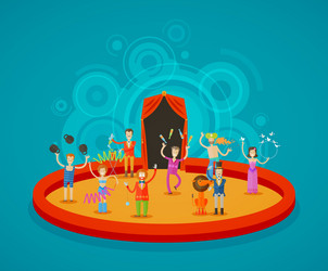 Cartoon circus arena indoor area Royalty Free Vector Image