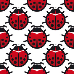 Ladybirds seamless pattern and surface design Vector Image