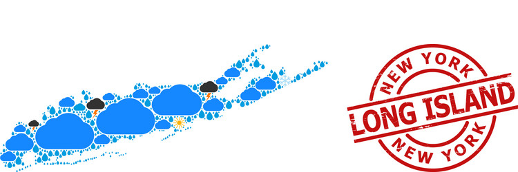 Map of New York Long Island Vector Images (over 190)