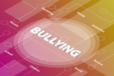 Speech bubble with swear words cyber bullying Vector Image