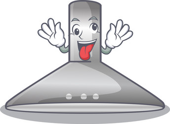 Crazy kitchen hood cartoon the for cooking Vector Image