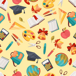 School colorful seamless pattern Royalty Free Vector Image