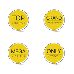 Round label icon set Royalty Free Vector Image