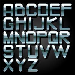 Alphabet Chrome Letters Vector Images (over 5,700)