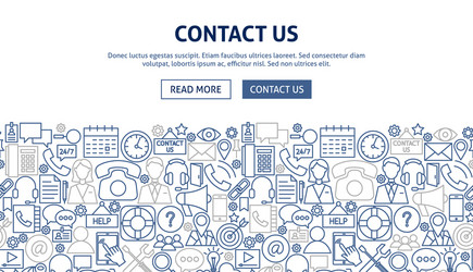 Contact Us Banner Vector Images (over 1,900)