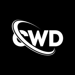 Cwd letter logo design with polygon shape Vector Image