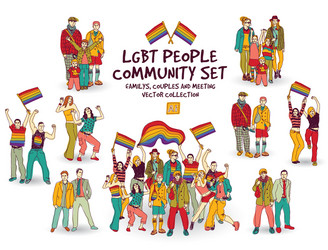 Lgbt community infographic Royalty Free Vector Image
