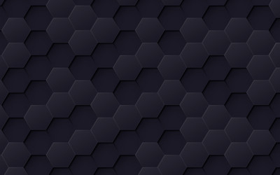 Random shifted black honeycomb hexagon background Vector Image