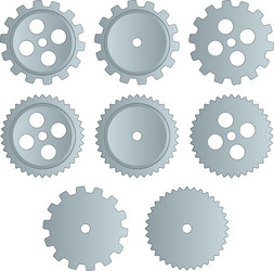 Sprockets drawings set Royalty Free Vector Image