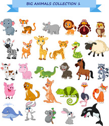 Cartoon animals collection set Royalty Free Vector Image