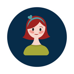 Girl in love on white background Royalty Free Vector Image