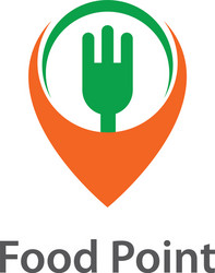 Food point logo Royalty Free Vector Image - VectorStock