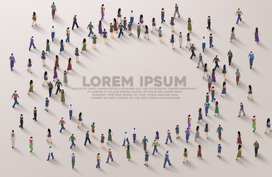 Large group of people on white background Vector Image