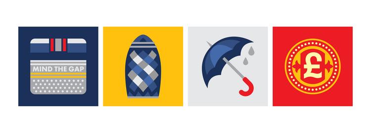 London and england symbols attributes Royalty Free Vector