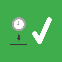 Clock Check Mark Icon Vector Images (over 5,000)