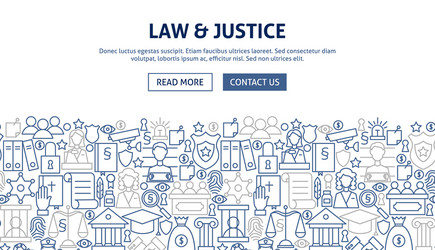 Law justice banner concept Royalty Free Vector Image