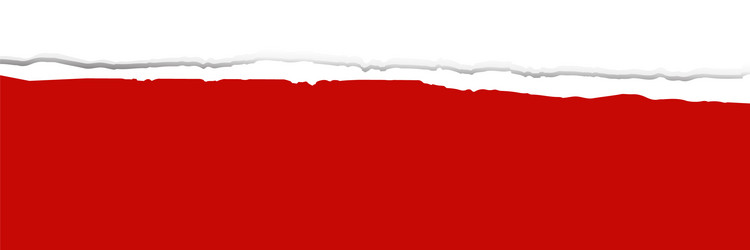 Ripped paper set with red cardboard background Vector Image