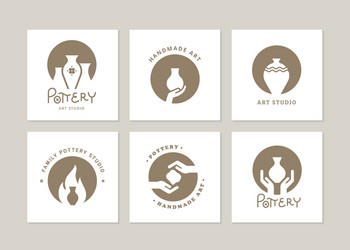 Pottery studio infographics Royalty Free Vector Image
