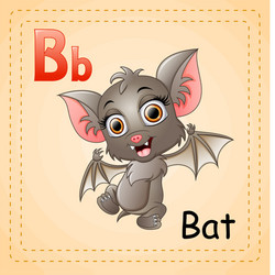 Animals alphabet b is for bats Royalty Free Vector Image