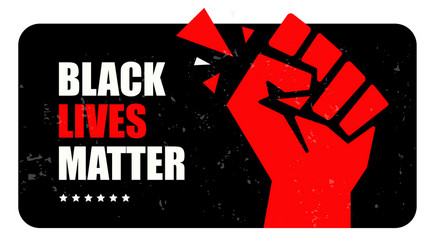 Words black lives matter against red background Vector Image