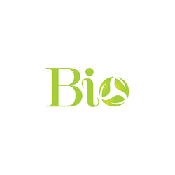 Bio logo design nature product icon Royalty Free Vector
