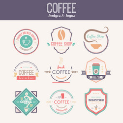 Coffee shop logo collection Royalty Free Vector Image
