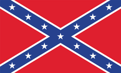 Confederate flag Royalty Free Vector Image - VectorStock