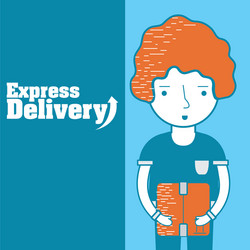 Express delivery cartoon Royalty Free Vector Image