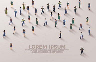 Large group of people on white background people Vector Image