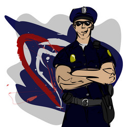 Brave Policeman Vector Images (over 140)