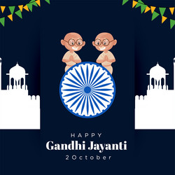 2nd october gandhi jayanti banner design Vector Image