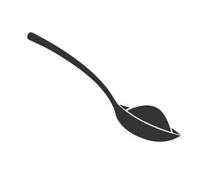 Spoon with sugar salt icon teaspoon side view Vector Image