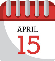 Calendar showing month and day Royalty Free Vector Image