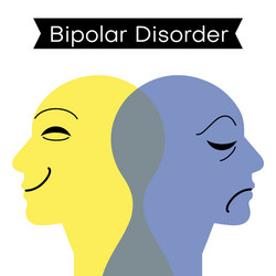 Bipolar disorder concept Royalty Free Vector Image