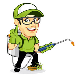 Pest control mascot cartoon Royalty Free Vector Image