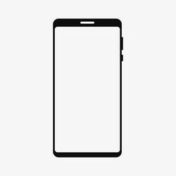 Smartphone with notch mockup with white blank Vector Image