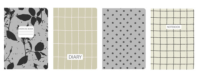 Cover page templates with flowers headers Vector Image