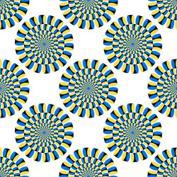 Optical illusion seamless pattern moving visual Vector Image