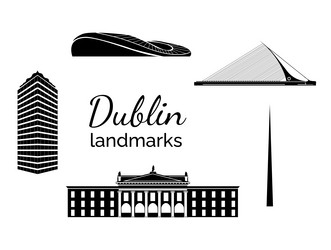 Some dublin landmarks 2 Royalty Free Vector Image