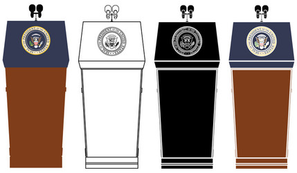Presidential falcon lectern in front view Vector Image